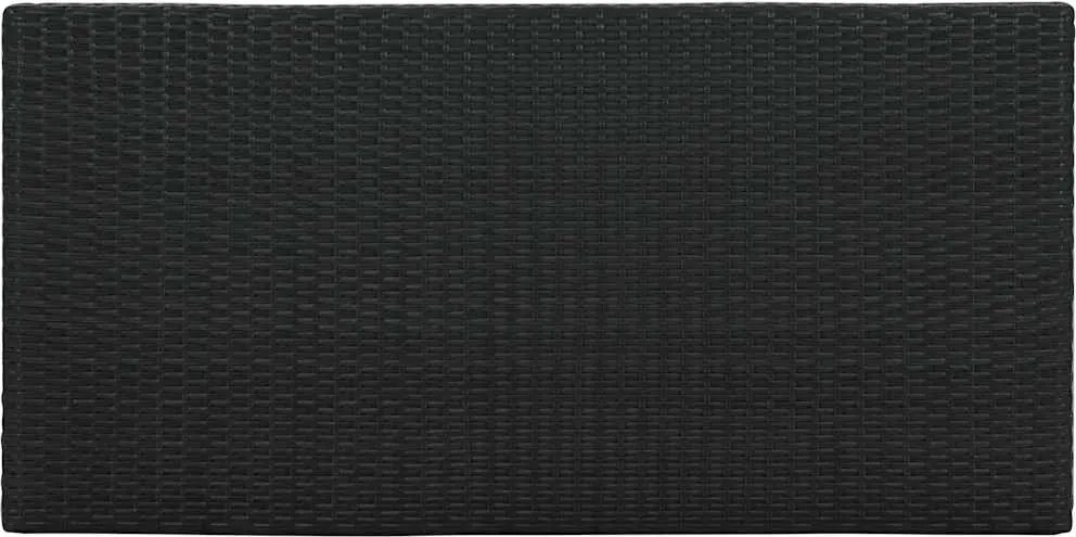 Barový stolek s úložným regálem černý 120x60x110 cm polyratan 313476