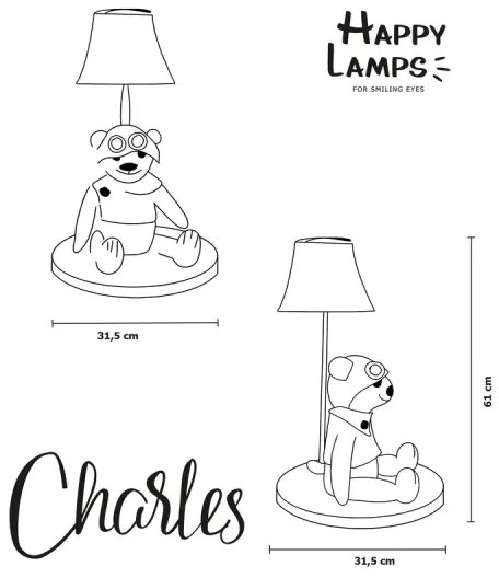 Happy Lamps - LED Dětská stolní lampa CHARLES LED/5,4W/230V medvěd