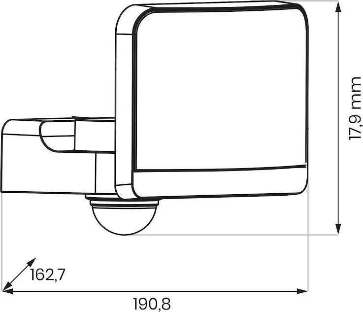 Exteriérové ​​nástěnné LED svítidlo Davos, 1x LED 30w, 4000k, bílá, pohybový senzor