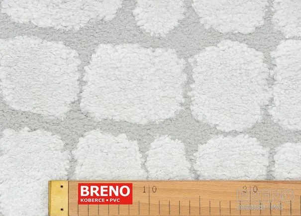 Breno Kusový koberec LOTUS 301 silver, 80x150 cm, Šedá/Stříbrná