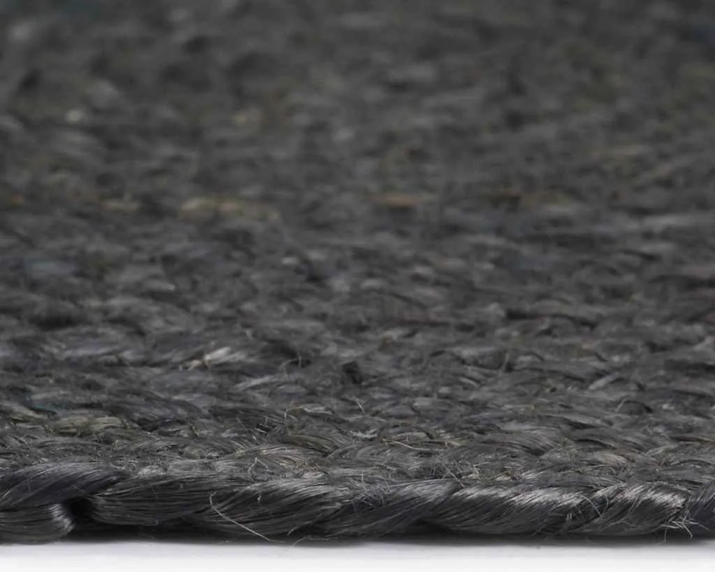 Prostírání 6 ks tmavě šedé 38 cm kulaté juta 133837