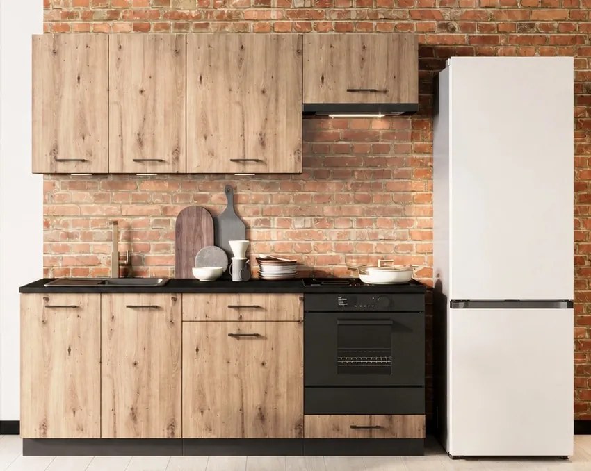 NIKA kuchyně 200 dub artisan s pracovní deskou