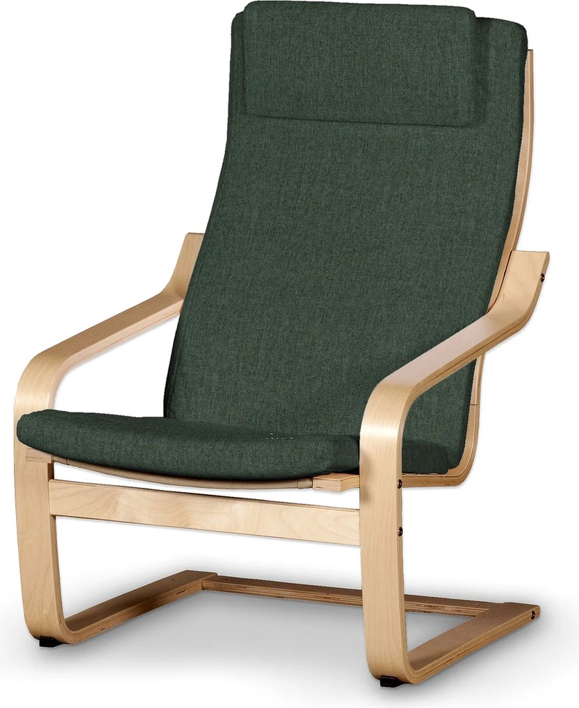 Sedák na křeslo IKEA Poäng II barva zelená látka pletený vzor