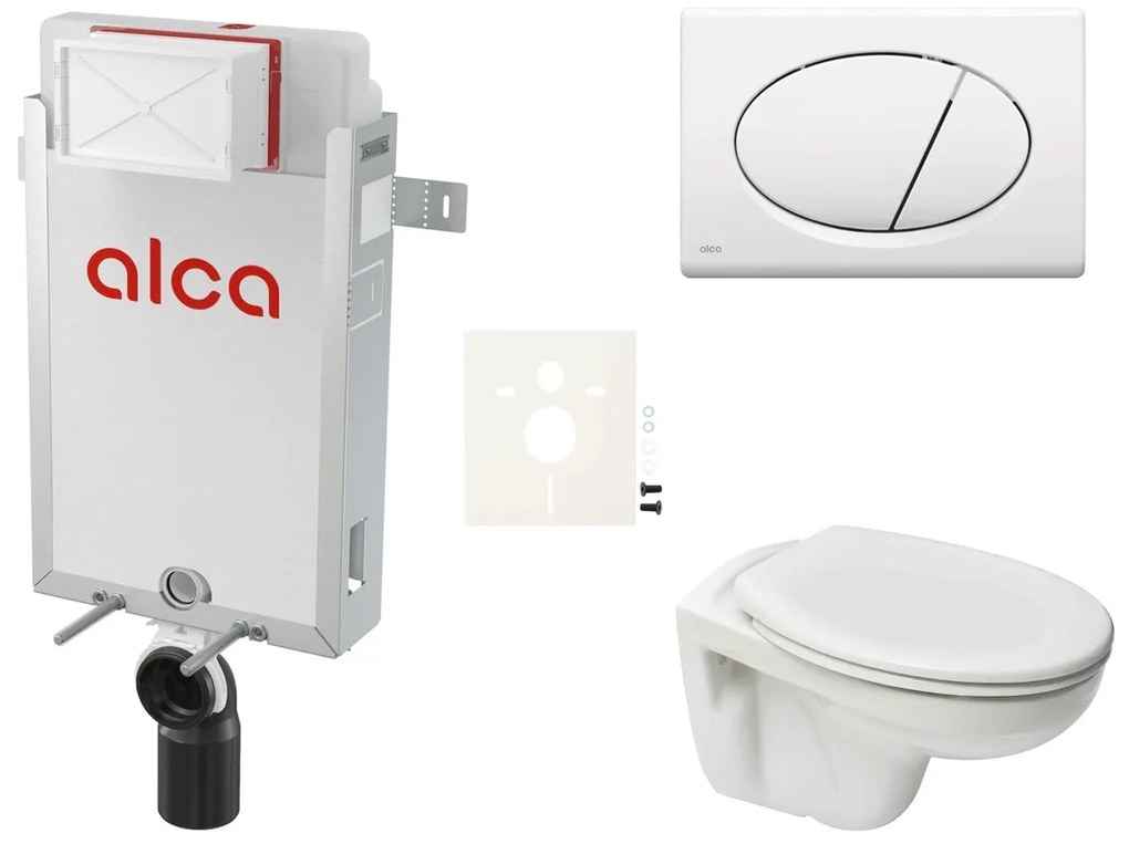 Cenově zvýhodněný závěsný WC set Alca k zazdění + WC S-Line S-line Pro SIKOAP1