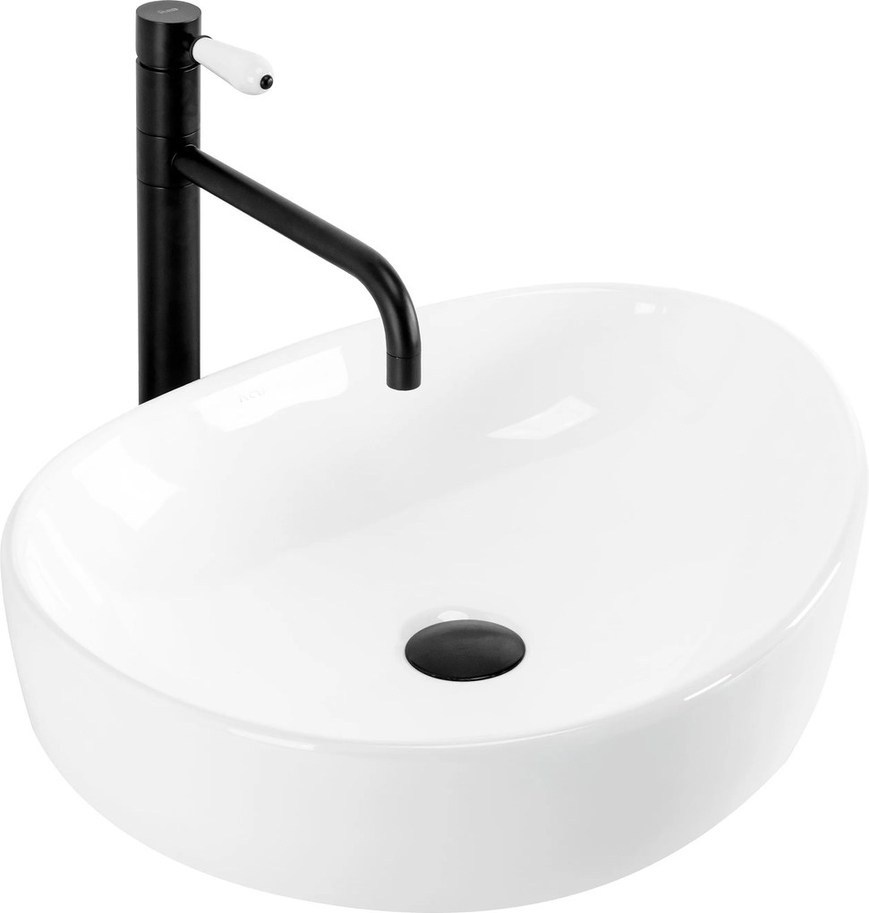 Rea Vanila, umyvadlo na desku 510x400x130 mm, bílá lesklá, REA-U8422