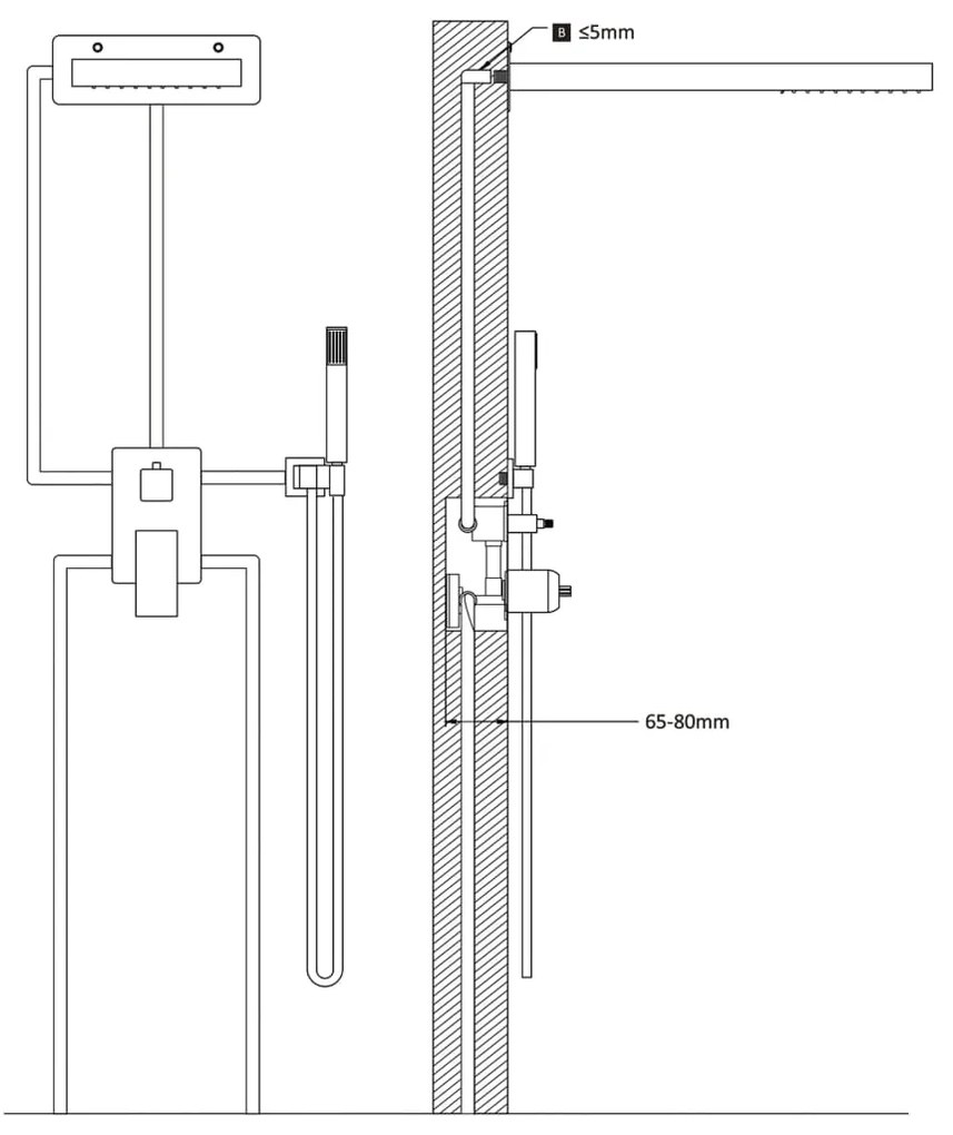 vidaXL Marketos Sprchový systém nerezová ocel 201 stříbrná