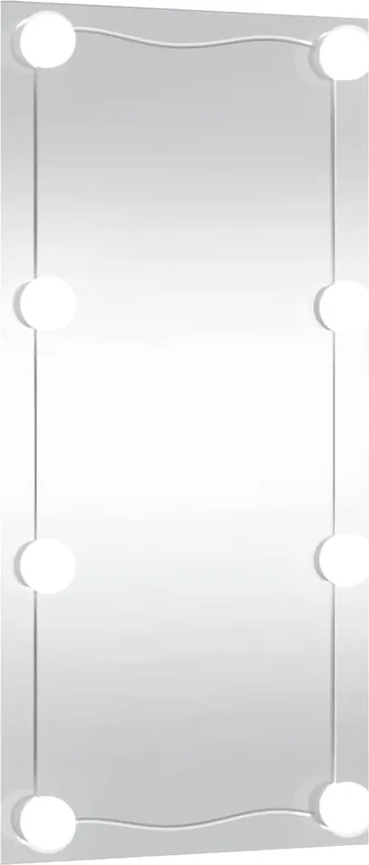 Nástěnné zrcadlo s LED osvětlením 30 x 60 cm sklo obdélníkové 3189149