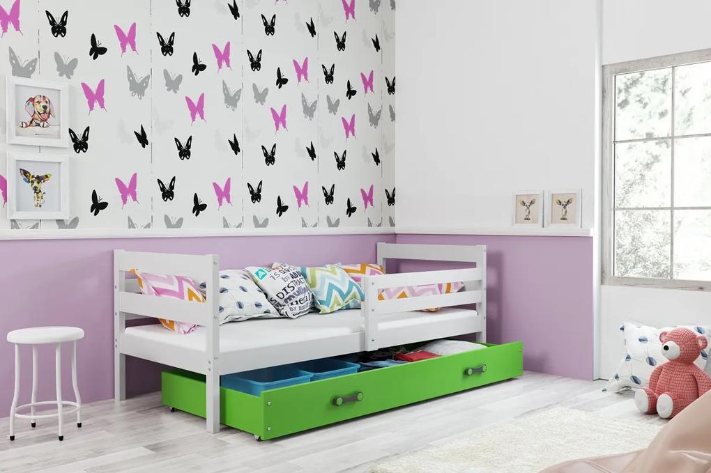 BMS Group Dětská postel s úložným prostorem ERYK bílá Velikost postele: 190x80 cm, Barva šuplíku: Růžová