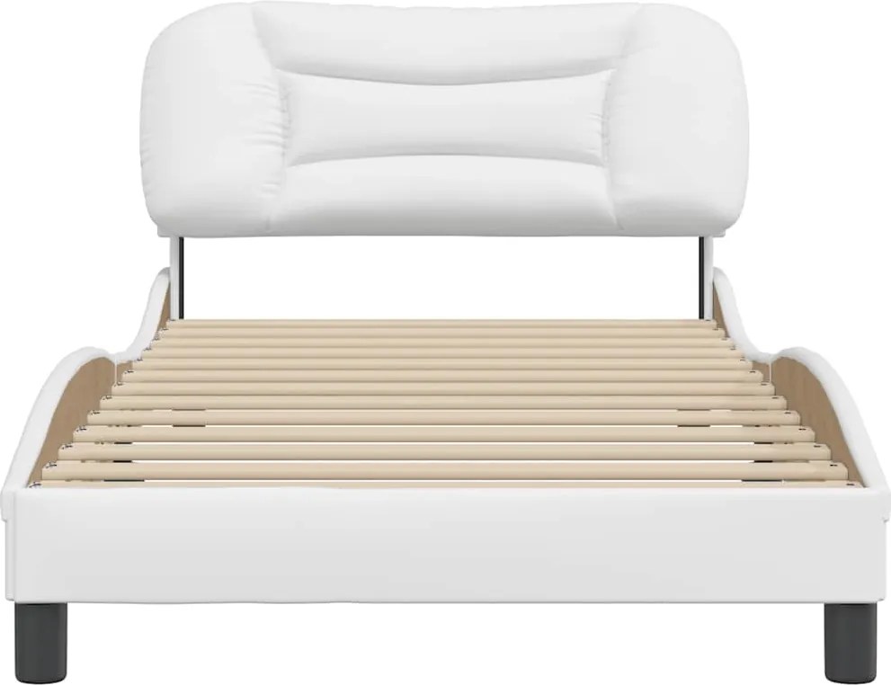 Rám postele bez matrace Hvar bílý 100x200 cm umělá kůže 3207982