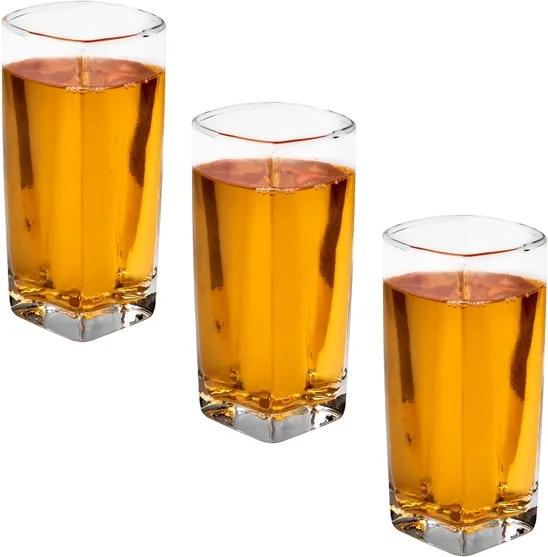 3 sklenice čtvercova Long Drink