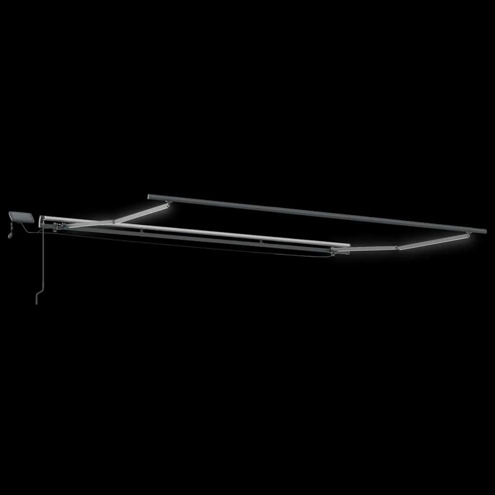 Ručně zatahovací markýza s LED světly burgundská 600 x 300 cm 3310200