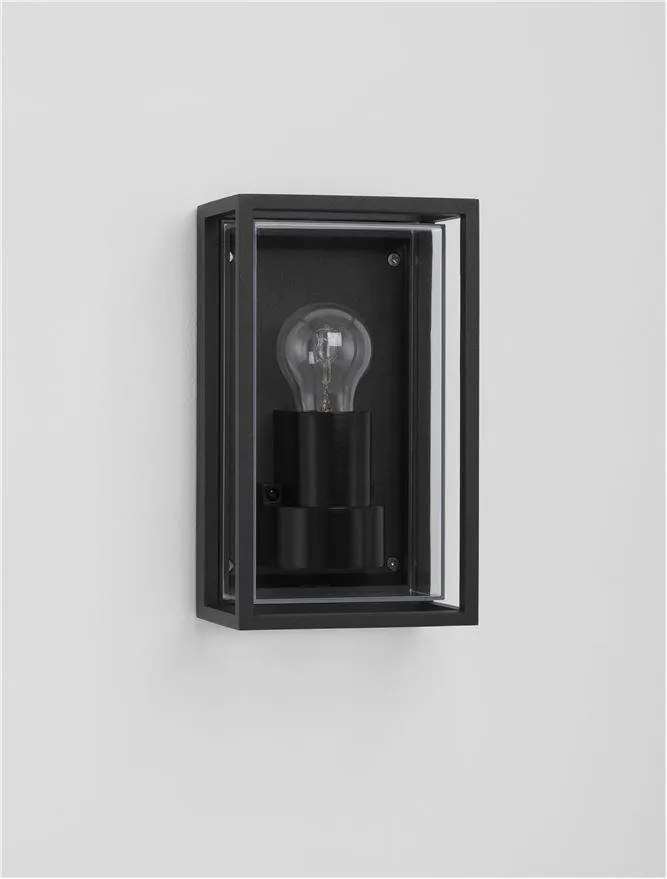 NV 9492760 Venkovní nástěnné svítidlo REGINA antracitový hliník čirý a matný akryl E27 1x12W 220-240V bez žárovky IP65 - NOVA LUCE