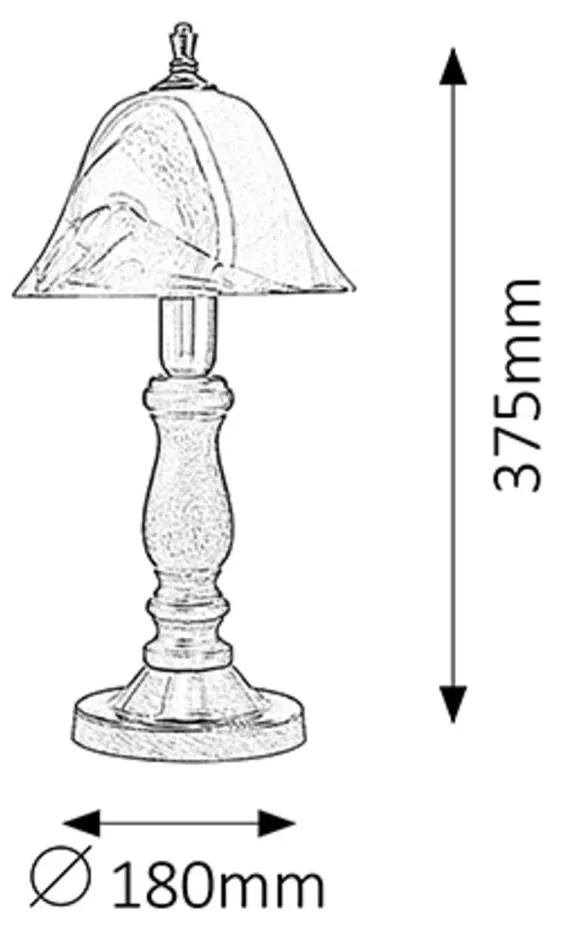 Rabalux Rustic 3 stolní lampa max. 1x40W, E14, IP20, bronz