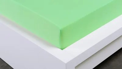 XPOSE ® Jersey prostěradlo Exclusive dvoulůžko - světle zelená 160x200 cm