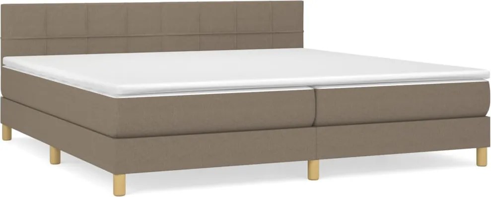Box spring postel s matrací taupe 200x200 cm textil 3140645