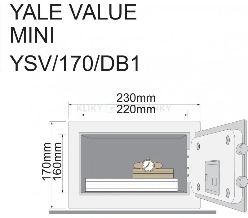 YALE VALUE Mini YSV/170/DB1 sejf černý