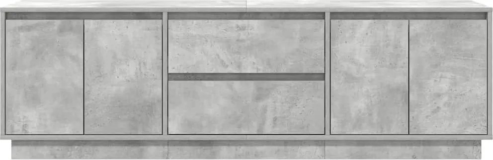 TV skříňka s LED osvětlením betonově šedá 160,5x41x50 cm 3328429