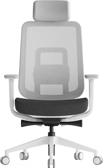 Kancelářská ergonomická židle K42 WHITE SP – síť/ čalouněná, černá