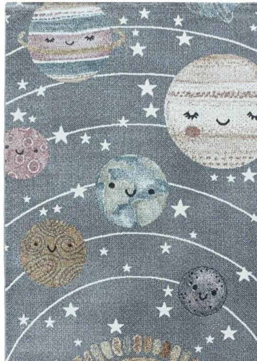 Dětský kusový koberec Funny 2105 grey - 160 x 230 cm