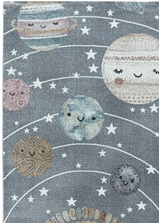 Dětský kusový koberec Funny 2105 grey - 80 x 150 cm
