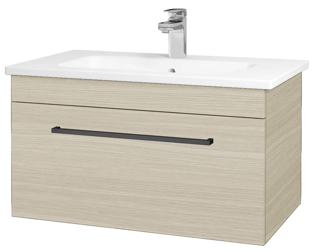 Dřevojas Koupelnová skříň ASTON SZZ 80 Varianta: N01 Bílá lesk / Úchytka T05 / D20 Galaxy