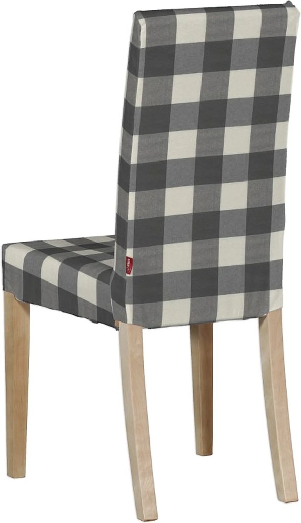 Potah na židli IKEA  Harry, krátký barva šedá látka vzorované
