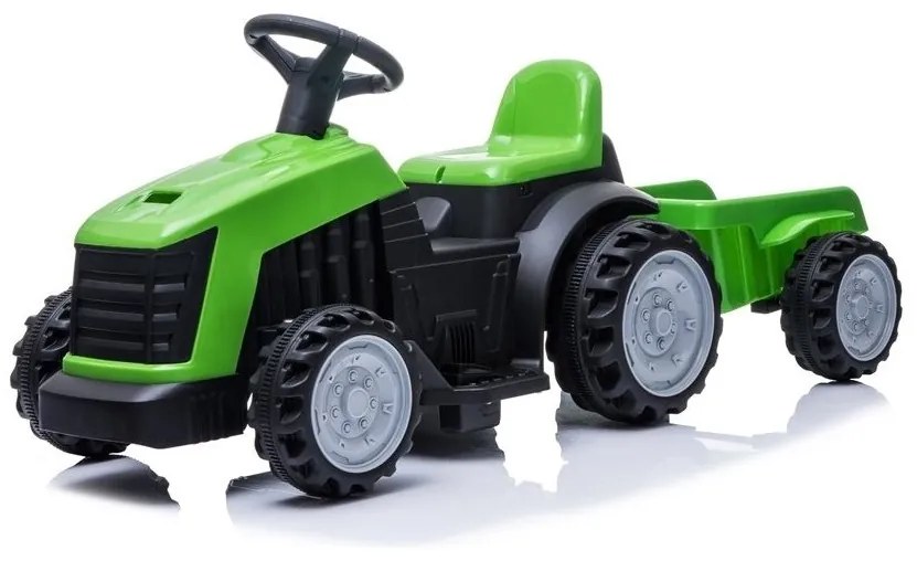 Mamido Dětský elektrický traktor s vlečkou zelený