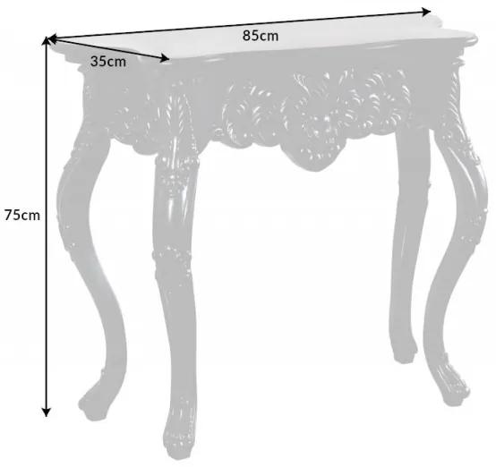 Černý konzolový stolek Venice 85 cm