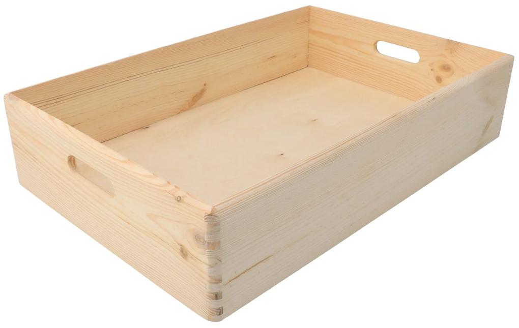 ČistéDřevo Dřevěný box 60 x 40 x 14 cm