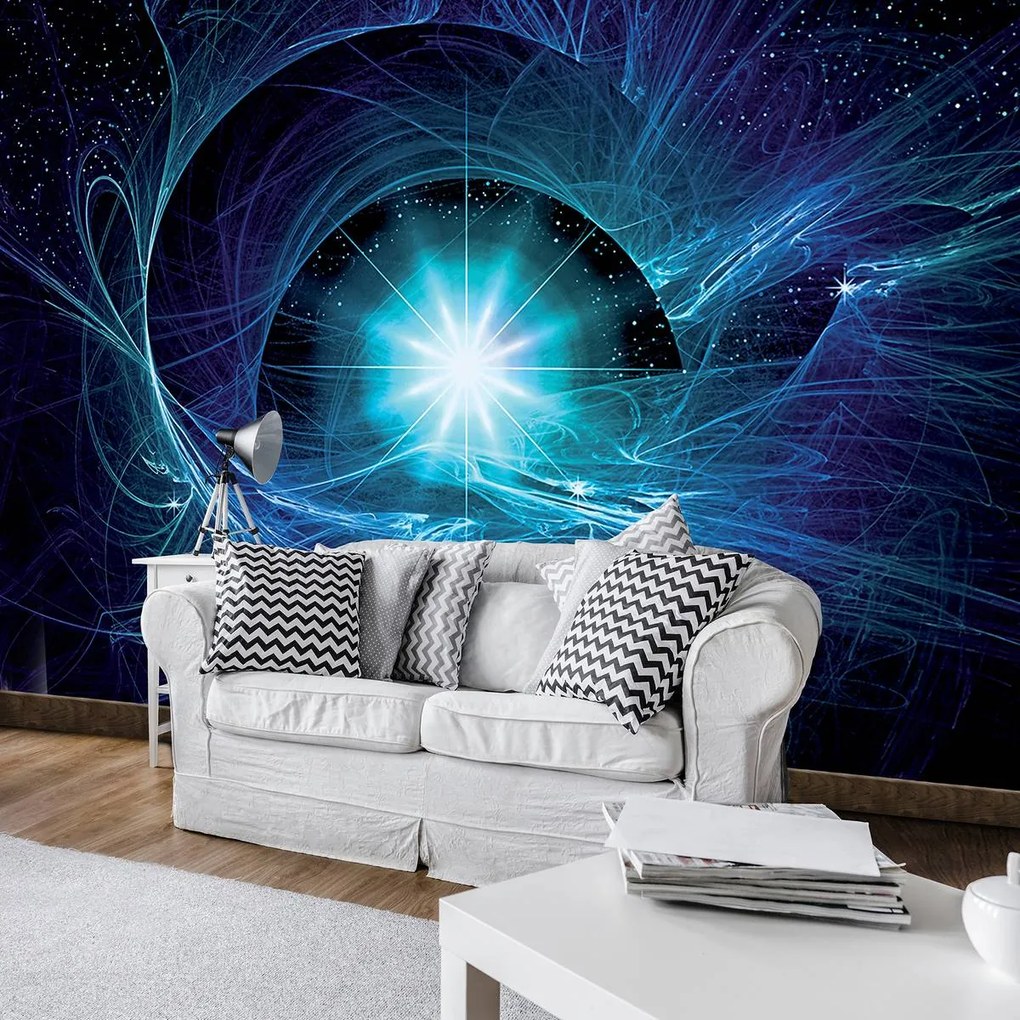 Fototapeta - Modrá abstraktní Supernova (152,5x104 cm)