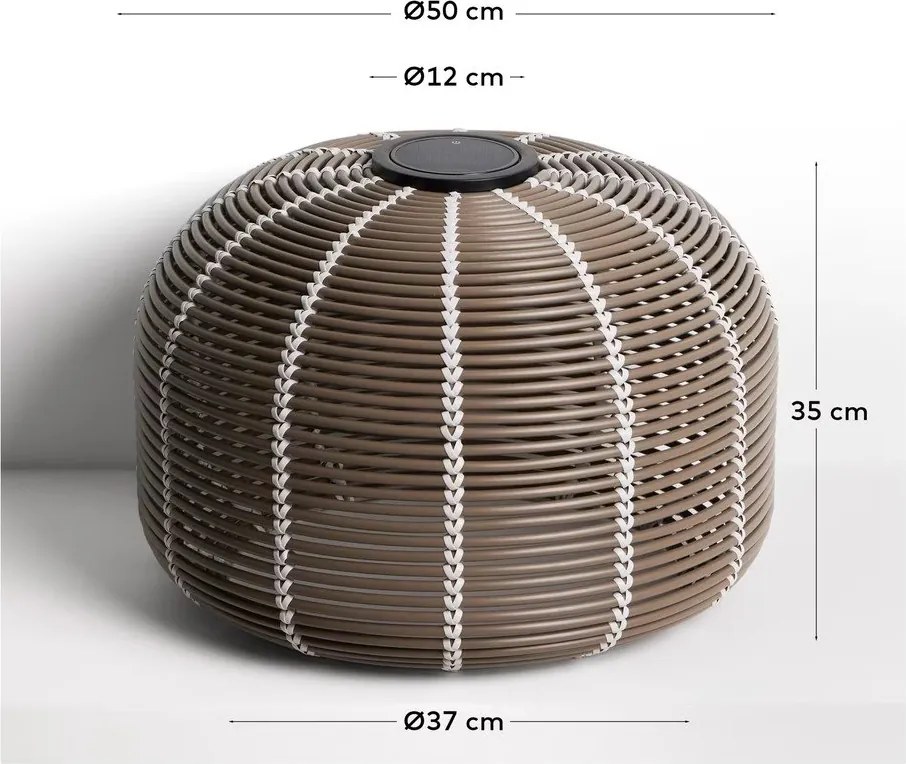 LED stolní /přenosné solární/na USB venkovní svítidlo ø 50 cm Garoina – Kave Home