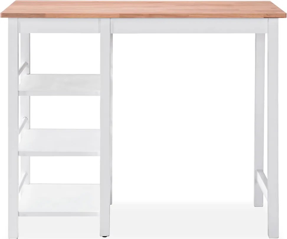 3dílný barový set MDF bílý 245364