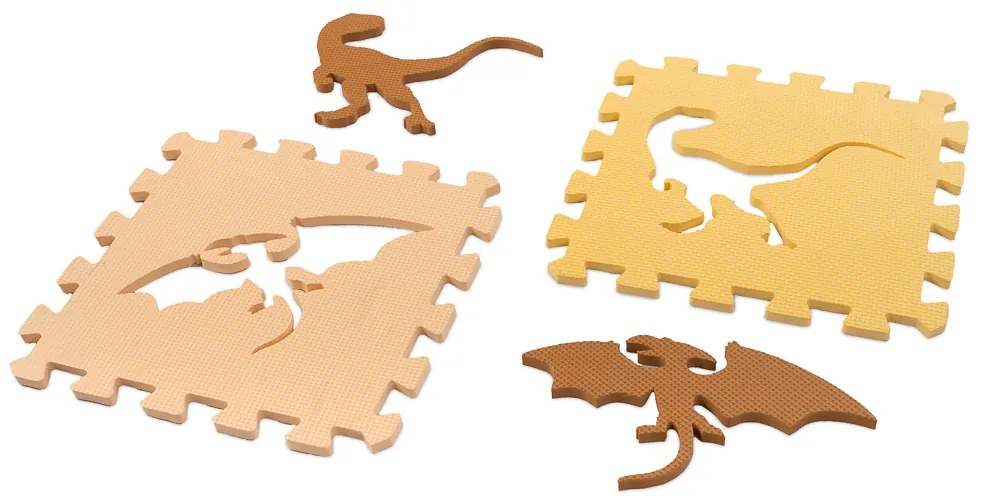Creative Corner Pěnová podložka na puzzle / ohrádka 36el. dinosauři 143cm x 143cm x1cm