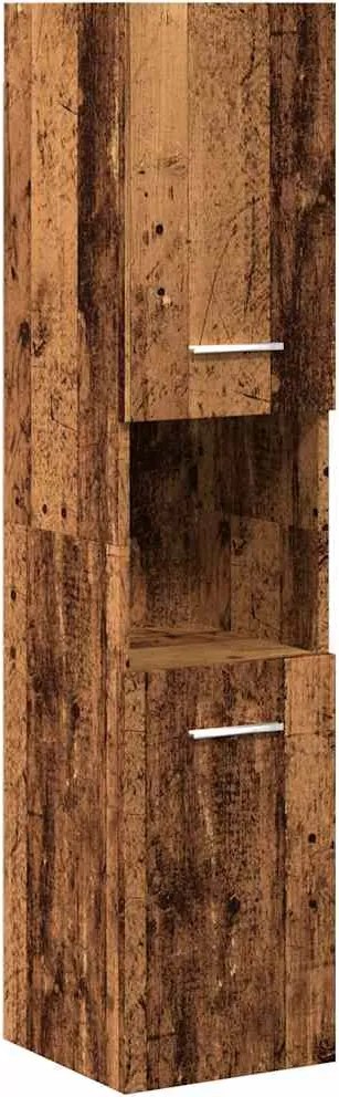 4dílná koupelnová sestava old wood kompozitní dřevo 3328599