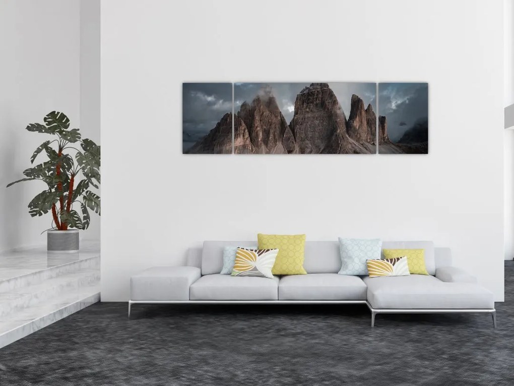 Obraz - Tři Zuby, Italské Dolomity (170x50 cm)