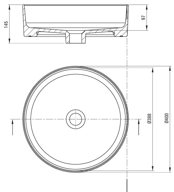 Deante Ceramic washbasin, countertop