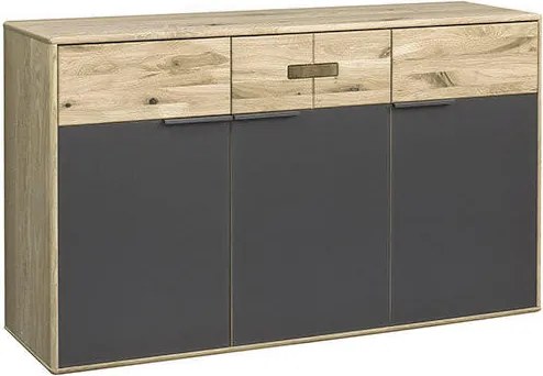 XXXLutz KOMODA, dub, dub bianco, 149/89/44 cm Linea Natura - Komody z masivu - 000891001104