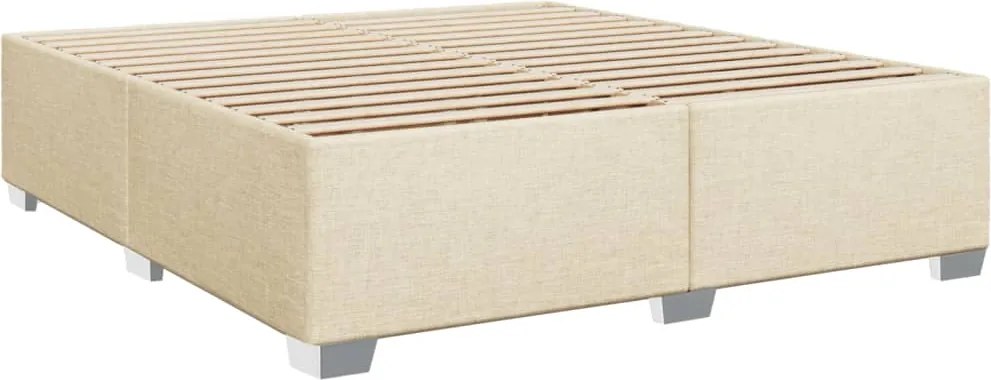 Box spring postel s matrací krémová 200x200 cm textil 3290600