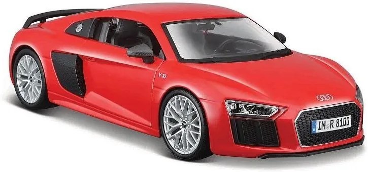 Kovový model maisto audi r8 v10 plus, červená