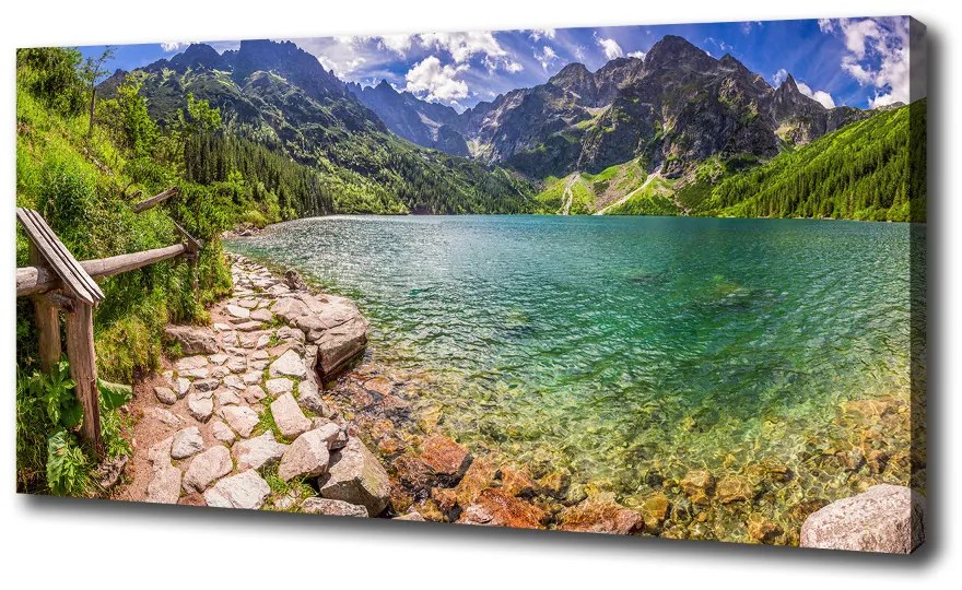 Wallmuralia Foto obraz na plátně Mořské oko Tatry 100x50