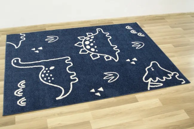 Dětský koberec Emily Kids 5859A Dinosauři modrý