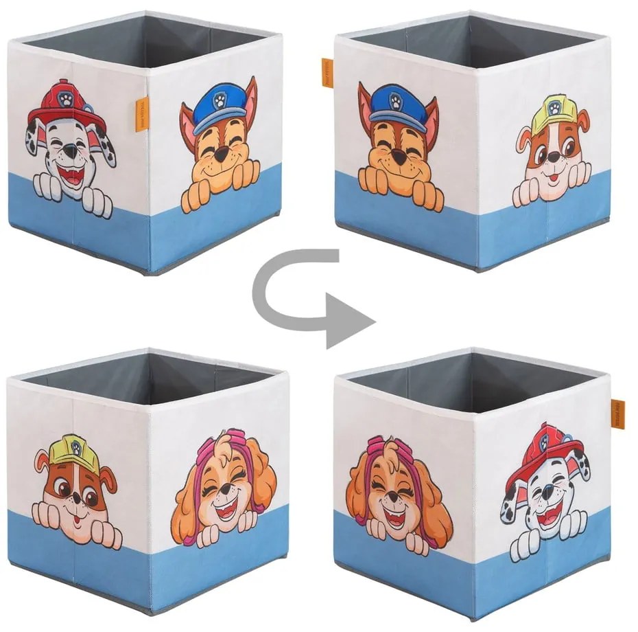 Látkové dětské organizéry na hračky v sadě 2 ks 27x27x27 cm Paw Patrol – Roba