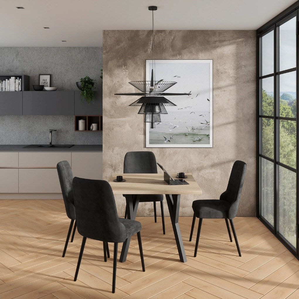 ADRK Furniture Sada stůl s židlemi RODOS 83 SE-ROD-83-S