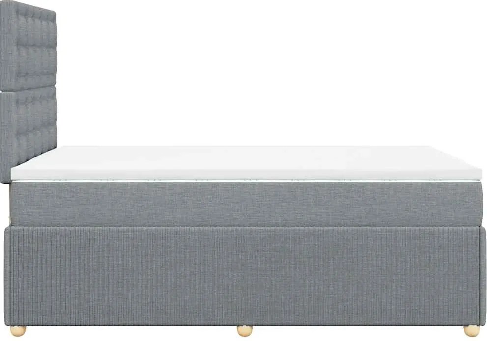 Box spring postel s matrací světle šedá 120 x 200 cm textil 3292037