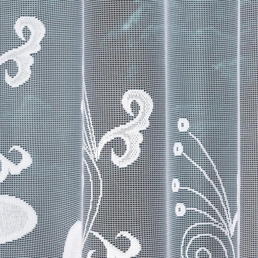 Dekorační oblouková krátká záclona na žabky TEODORA 140 bílá 250x140 cm MyBestHome