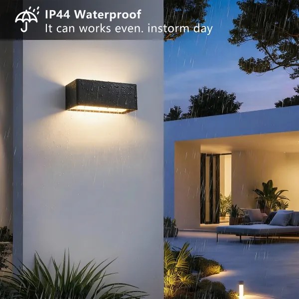 Brilagi - LED Venkovní nástěnné svítidlo DONNANI LED/7W/230V 20 cm černá IP44