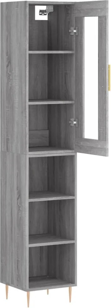 Skříň highboard šedá sonoma 34,5 x 34 x 180 cm kompozitní dřevo 3199359