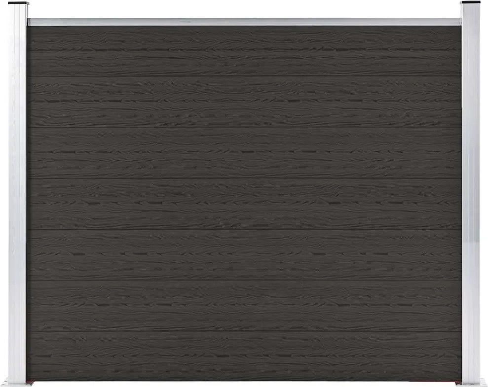 Plotový dílec WPC 180 x 146 cm černý 148984