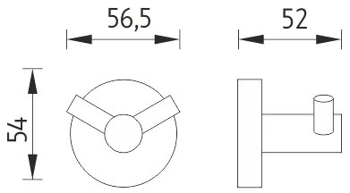 Nimco Háček dvojitý UNIX nerez - UNM 13053-10