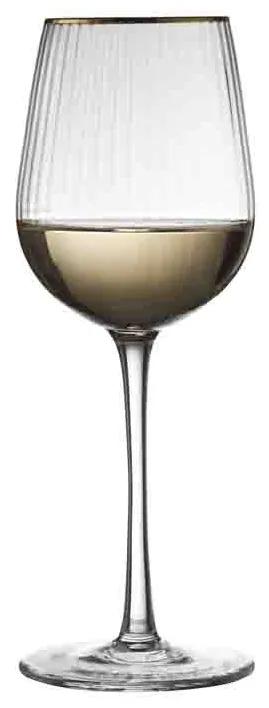 Lyngby Glas Sklenice na bílé víno Palermo Gold 30cl (4 ks)